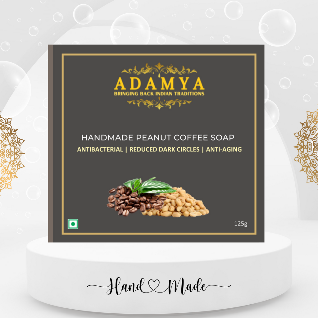 HANDMADE COLD PROCESSED PEANUT COFFEE SOAP FOR DARK CIRCLES – adamya